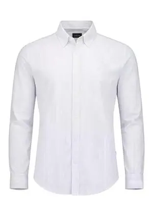 BOSS Striped Long-sleeve Shirt - White