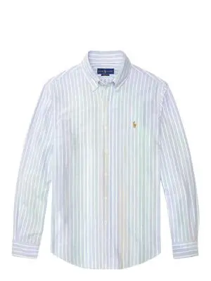 Polo Ralph Lauren Striped Embroidered Shirt - Blue