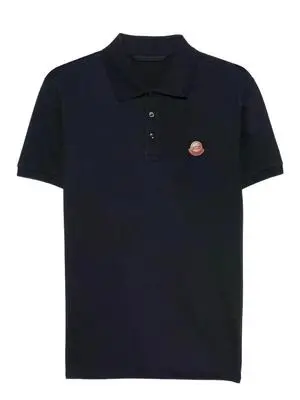 Moncler Logo-patch Polo Shirt - Blue