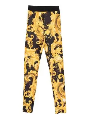 Versace Barocco-print Leggings - Black