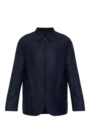 Giorgio Armani Herringbone Shirt Jacket - Blue