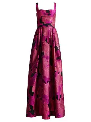 St. John Floral-print Maxi Dress - Pink