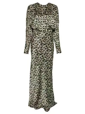 PETAR PETROV Rattleheart Animal-print Maxi Dress - Black