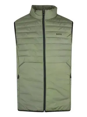 BOSS Quilted Zip-up Vest - Green