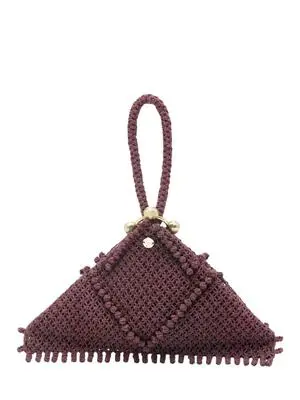 ALEMAIS Macramé Top-handle Tote - Purple