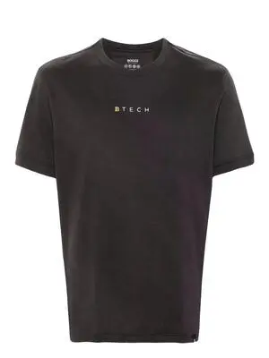 Boggi Milano Piqué-weave T-shirt - Black