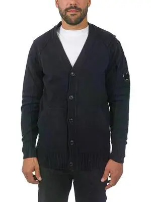 C.P. COMPANY Buttoned V-neck Cardigan - Blue