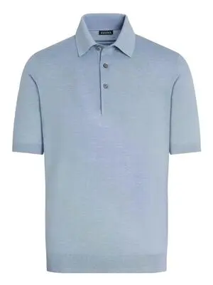 Zegna Short-sleeve Polo Shirt - Blue