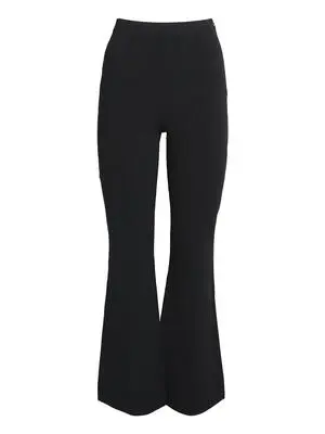 Theory Knitted Crepe Kick Trousers - Black