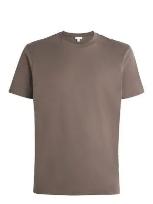 Sunspel Supima Cotton Riviera T-shirt - Brown