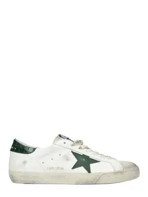 GOLDEN GOOSE Leather Super-star Sneakers - Green