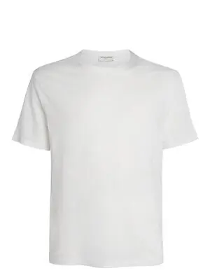 Officine Générale Linen Garment-dyed T-shirt - White