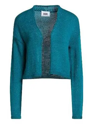 Alpha Studio Cotton Knit Cardigan - Blue