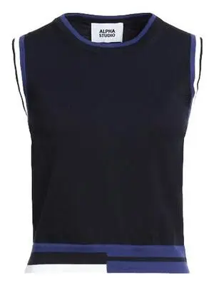 Alpha Studio Sleeveless Knitted Top - Blue