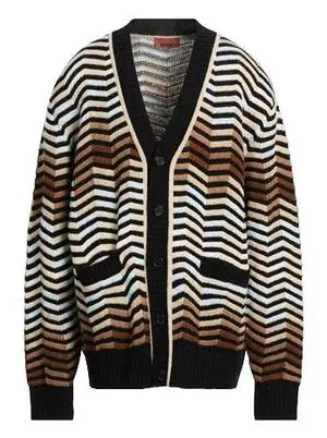 Missoni Wool Intarsia-knit Cardigan - Beige