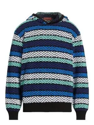 Missoni Hooded Jacquard-knit Sweater - Blue