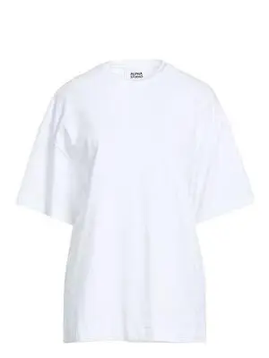 Alpha Studio Cotton-elastane T-shirt - White