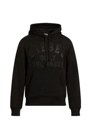 DIESEL Cotton French Terry Hoodie - Black