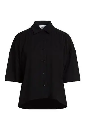 Alpha Studio Jersey Taffeta Shirt - Black