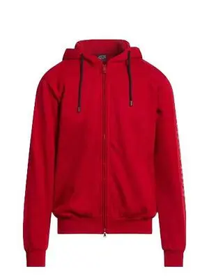 Paul & Shark Cotton Fleece Zip-up Sweatshirt - Red