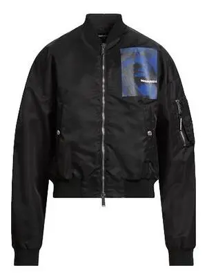 Dsquared2 Printed Bomber Jacket - Black