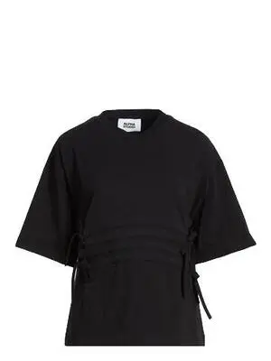 Alpha Studio T-shirt In Cotton And Elastane - Black