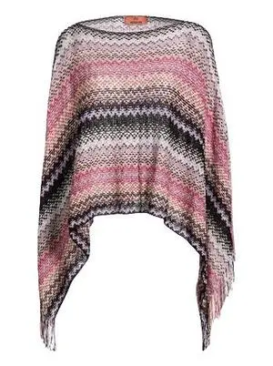 Missoni Intarsia-knit Metallic Cape - Beige