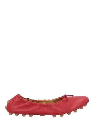 TOD'S Leather Ballet Flats - Red