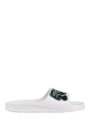 Lacoste Rubber Pool Slides - White