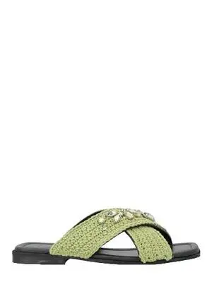 Inuikii Knitted Sandals With Appliqués - Sage Green