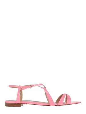 SERGIO ROSSI Slingback Patent Leather Sandals - Pink