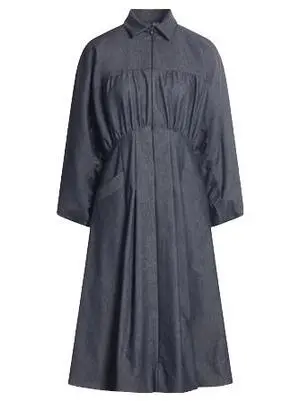 Liviana Conti Chambray Midi Shirt Dress - Blue