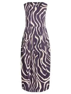 Liviana Conti Maxi Pleated Poplin Dress - Purple