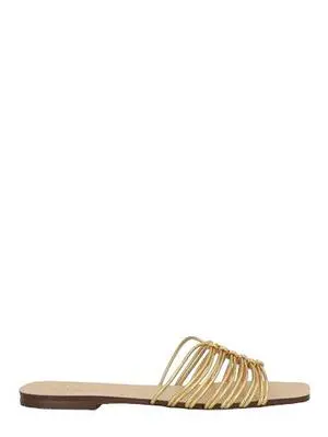 MARIA LUCA Leather Sandals - Gold