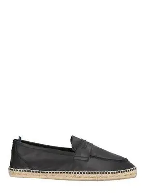 CastaÑer Leather Espadrilles - Black