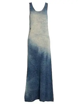 ROBERTO COLLINA Knitted Maxi Dress - Blue