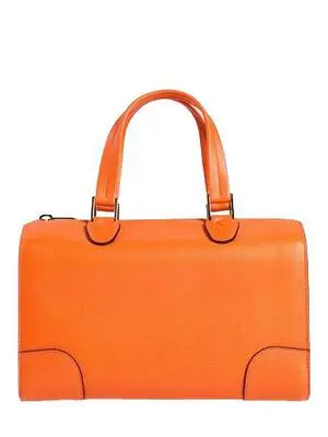 VALEXTRA Calfskin Bowler Bag - Orange