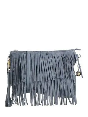 LAURA DI MAGGIO Handbag With Fringe And Top Handle - Blue