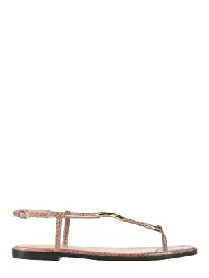 SERGIO ROSSI Khaki Thong Sandals - Beige