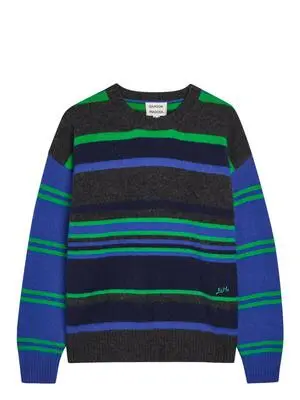 DAMSON MADDER Rene Striped Merino Wool Jumper - Multicoloured