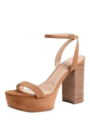 FAVORITE DAUGHTER Ruby Platform Sandals - Brown Sugar