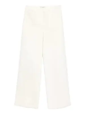 VIA MASINI 80 Frayed Hem Flared Trousers - Neutrals