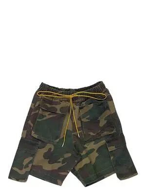 Rhude Camouflage Cargo Shorts - Green