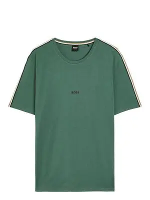 BOSS Unique Logo Stretch-cotton T-shirt - Green