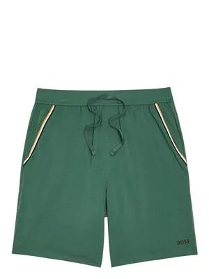 BOSS Stretch-cotton Shorts - Green
