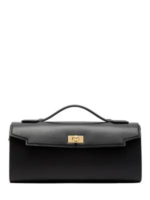 ANYA HINDMARCH Mortimer Saffiano Leather Clutch - Black
