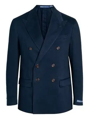 Polo Ralph Lauren Stretch-cotton Double-breasted Blazer - Navy
