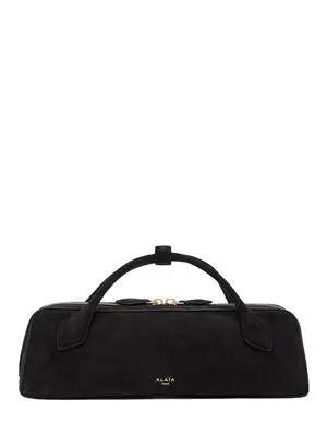 Alaïa Le Teckel Suede Clutch - Black