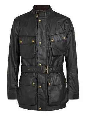 Belstaff Trialmaster Belted Waxed Cotton Jacket - Black