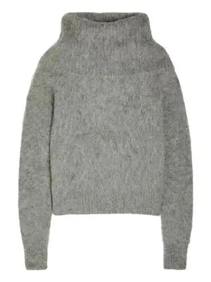 TOTEME Funnel-neck Alpaca-blend Jumper - Grey